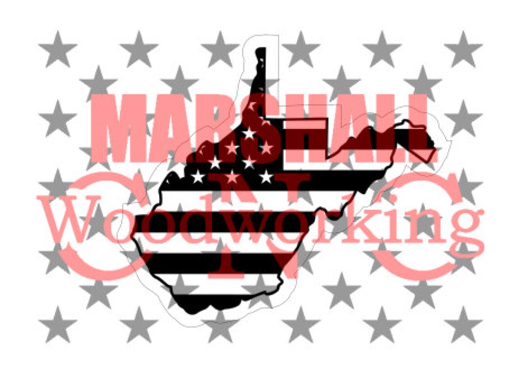 Shape of West Virginia - US Flag Svg/dxf - Etsy