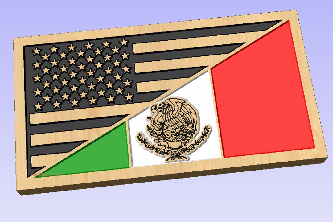 Split Flag - US Mexico Dxf/crv - Etsy