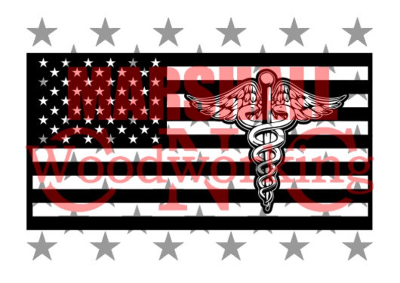 US Flag - Caduceus Dxf/svg - Etsy