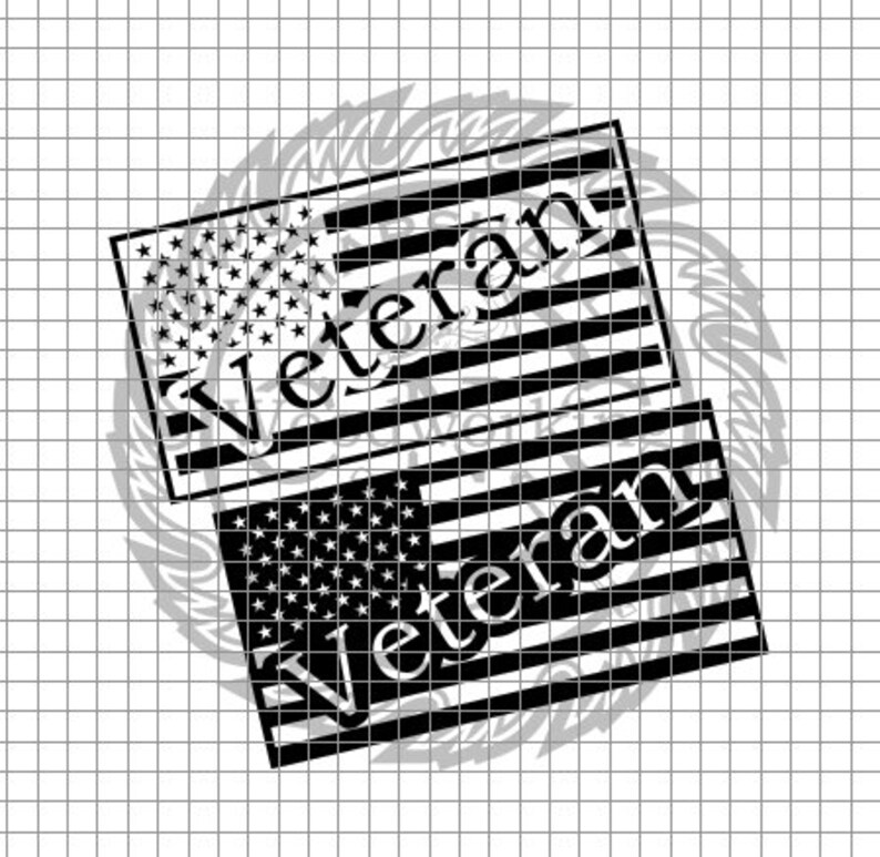 US Flag Veteran Dxf/svg - Etsy