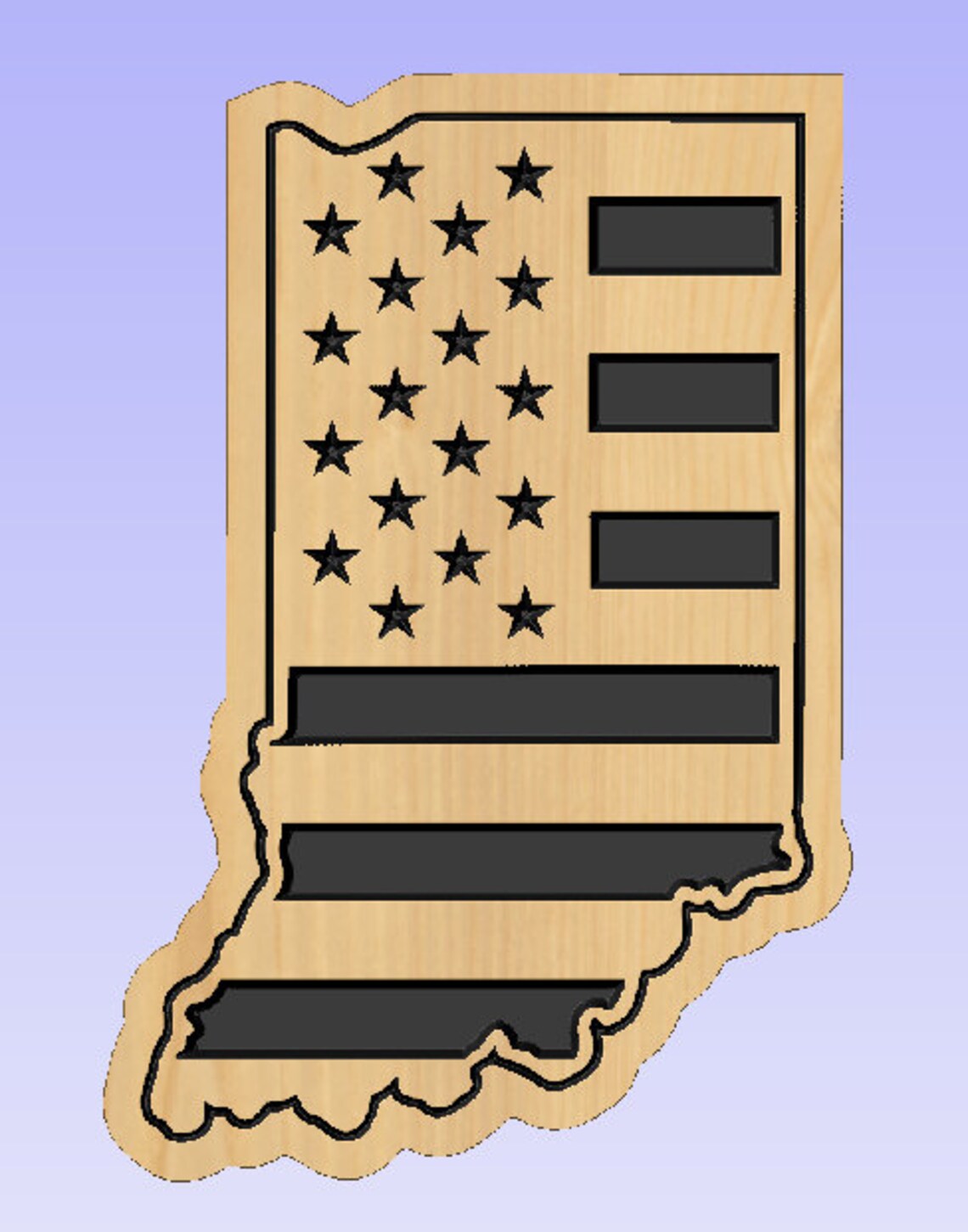 Shape of Indiana - US Flag Svg/dxf - Etsy