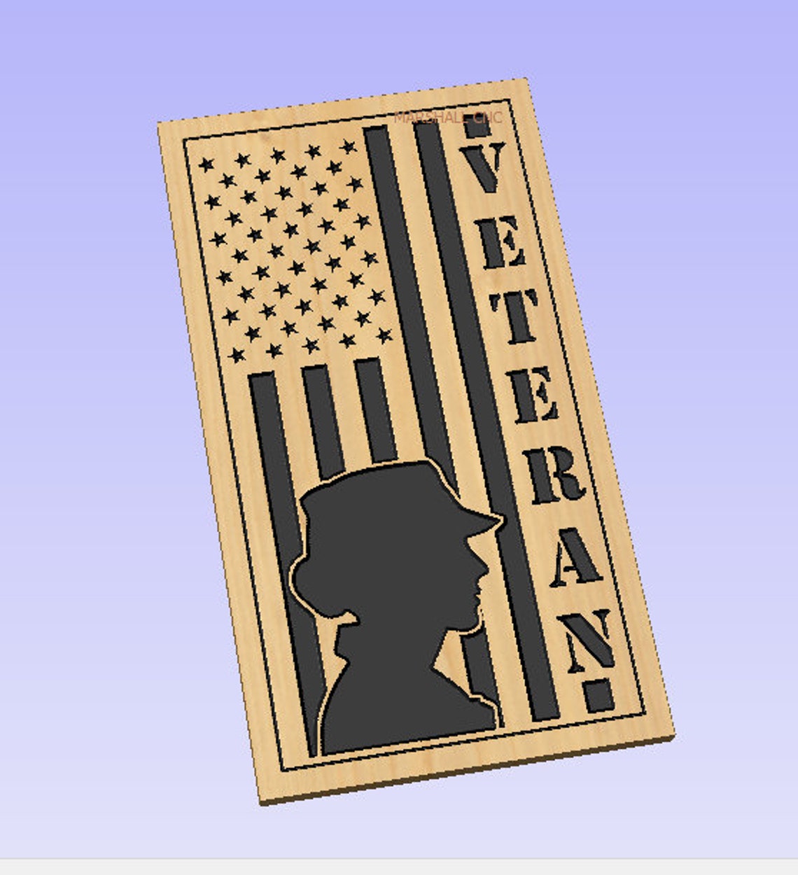US Flag Female Veteran Vertical Dxf/svg - Etsy
