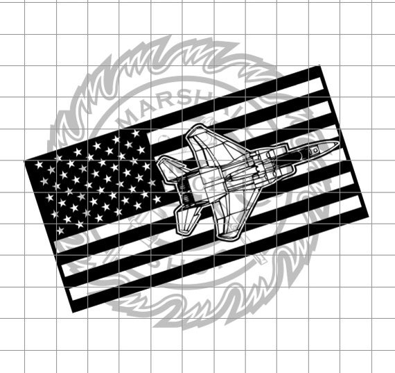 US Flag F15 Top Right dxf/svg | Etsy