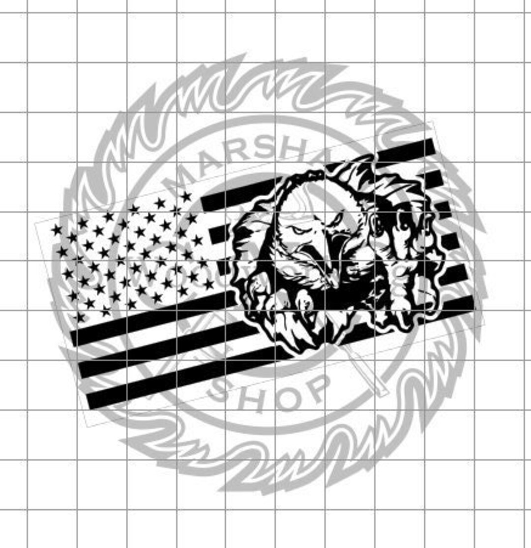 US Flag - Eagle Breakthrough Dxf/svg - Etsy
