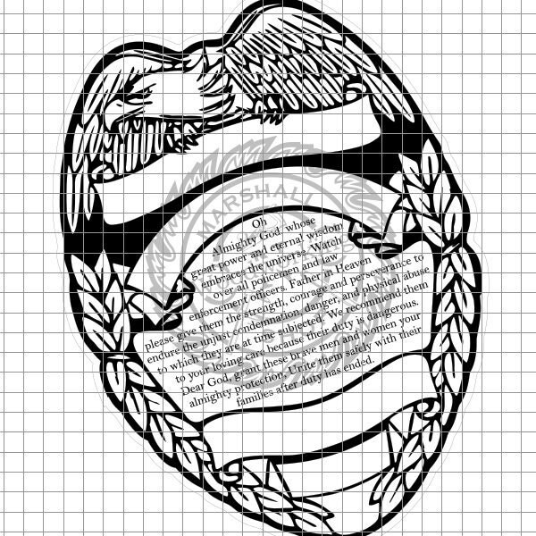 Police Badge Prayer for Police Svg/dxf - Etsy