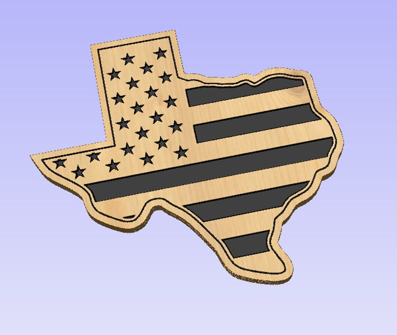 Shape of Texas US Flag Svg/dxf - Etsy