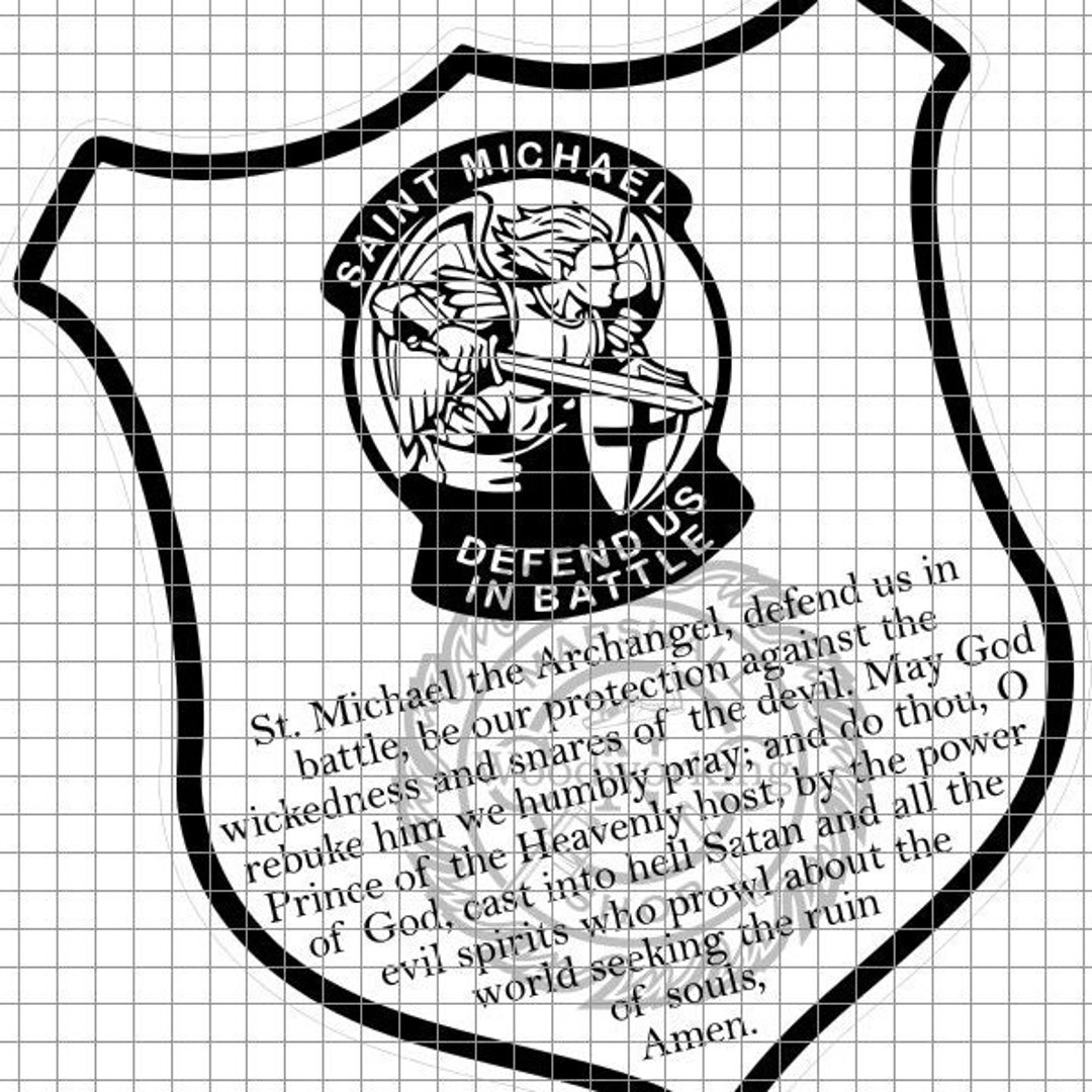 Police Shield - St Michael Prayer Ver 1 Svg/dxf - Etsy