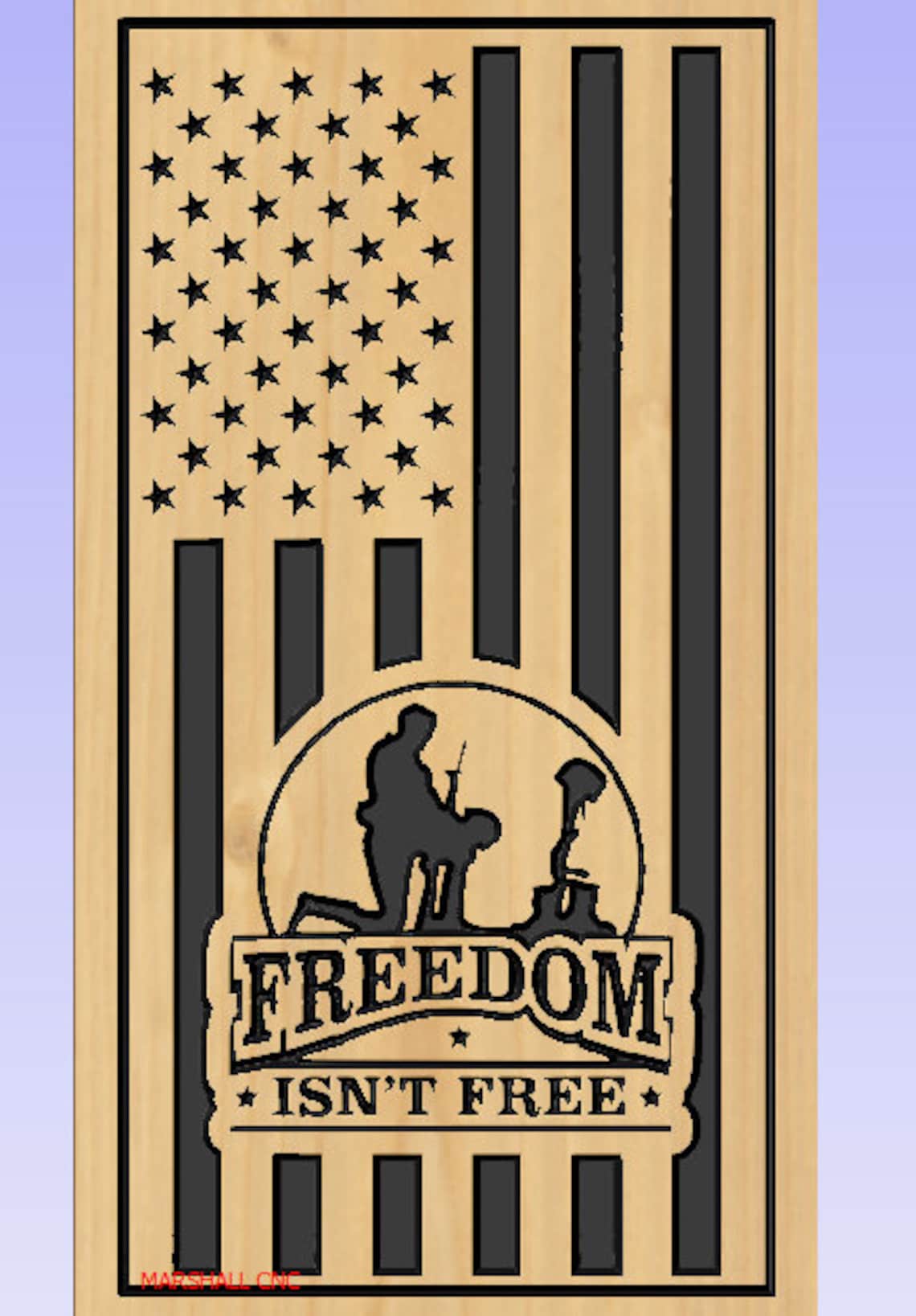 US Flag Freedom Isnt Free Vertical Dxf/svg - Etsy