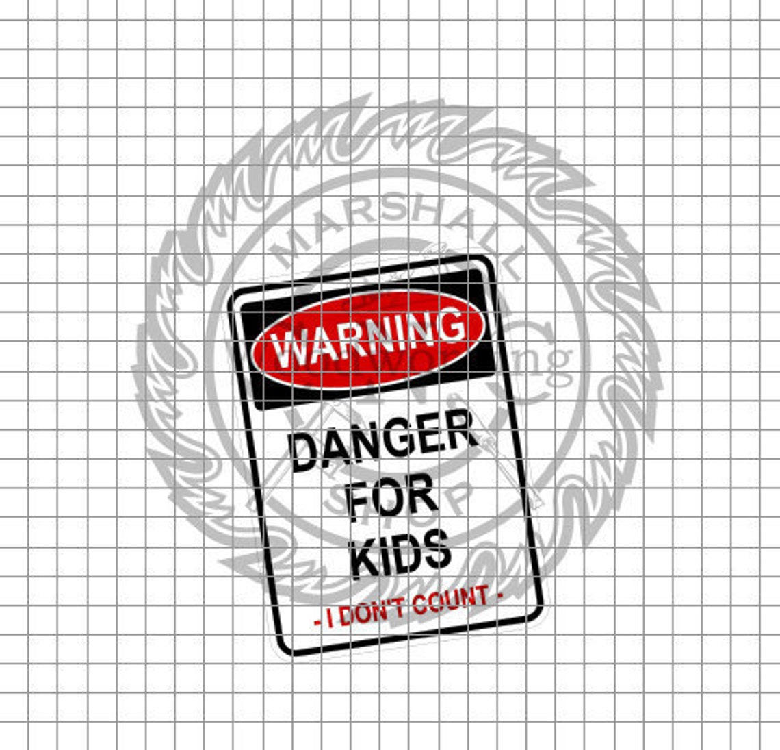 Warning Danger For Kids svg/dxf | Etsy