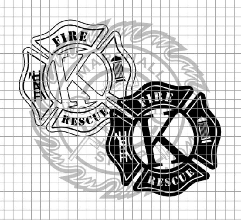 26 Fire Rescue Letters A-Z SVG with Reverse | Etsy