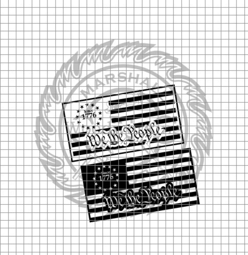US Flag We the People Dxf/svg - Etsy