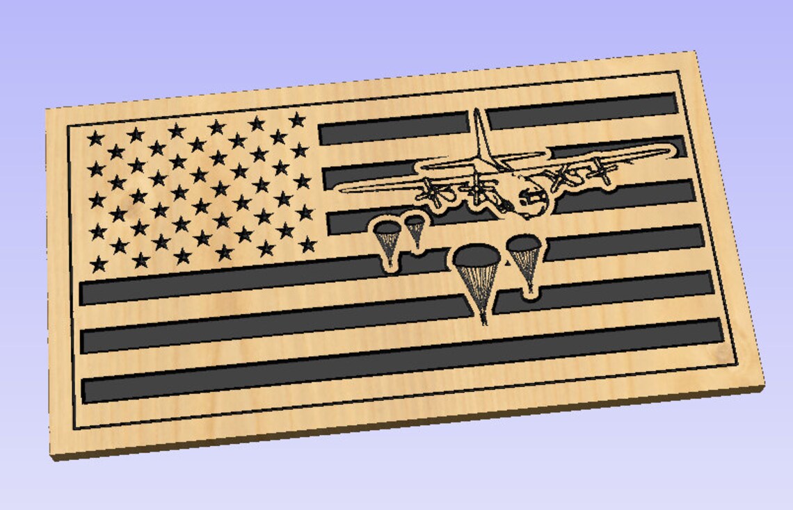 US Flag C-130 Paratroopers Dxf/svg - Etsy UK