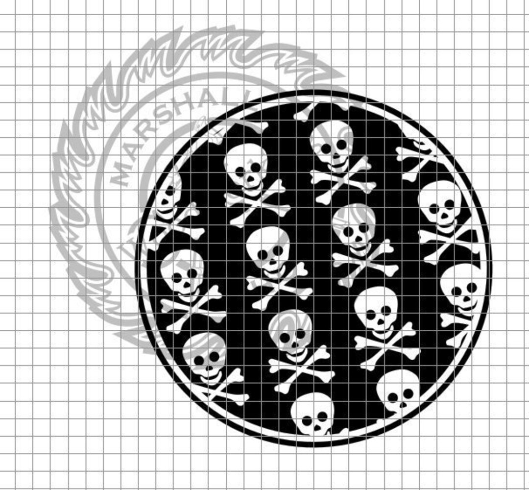 Skull Pattern 1 Coin Svg/dxf/png - Etsy