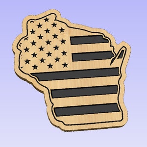 Shape of Wisconsin - US Flag Svg/dxf - Etsy