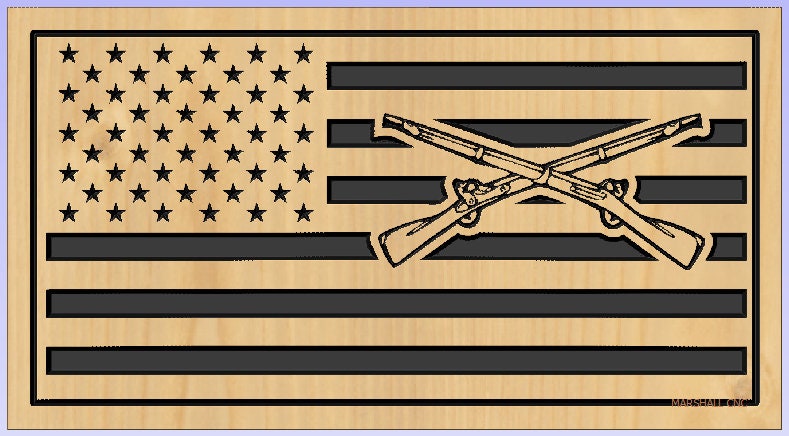 US Flag - Infantry Cross Rifles Dxf/svg - Etsy