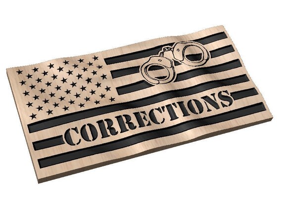3D US Flag Corrections W Cuffs 1 CRV File | Etsy