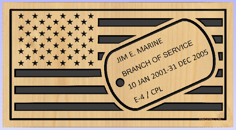 US Flag Dog Tag Dxf/svg - Etsy