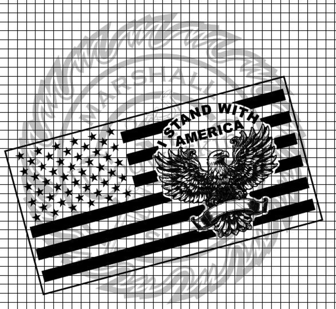 I Stand With America Flag Svg/png - Etsy