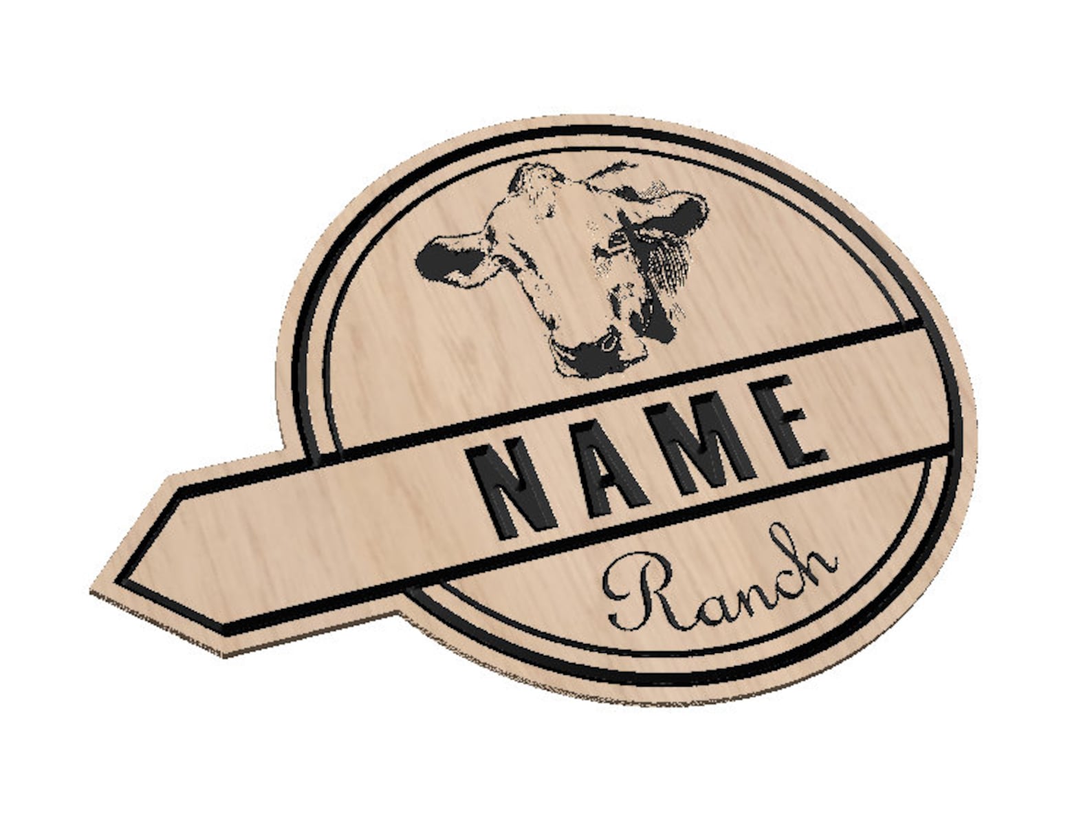 Cattle Ranch Sign Left Dxf/svg | Etsy