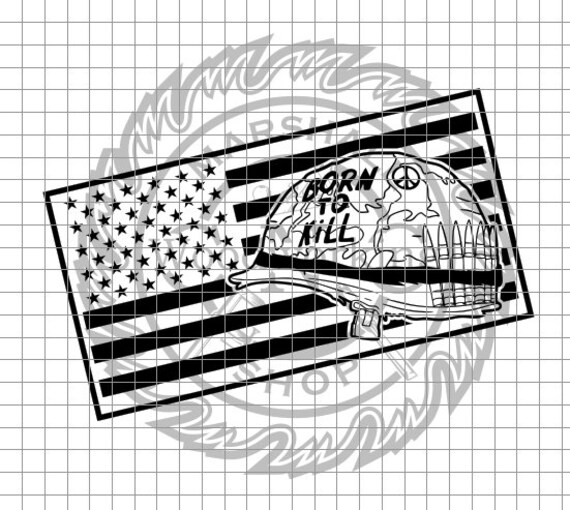 US Flag Born to Kill Dxf/svg - Etsy