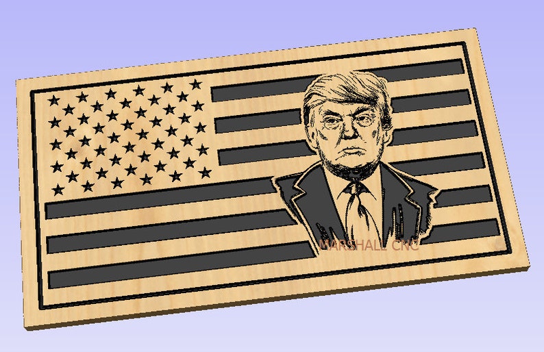 US Flag Trump 1 Dxf/svg | Etsy