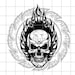 Skull - Flames Svg/dxf - Etsy