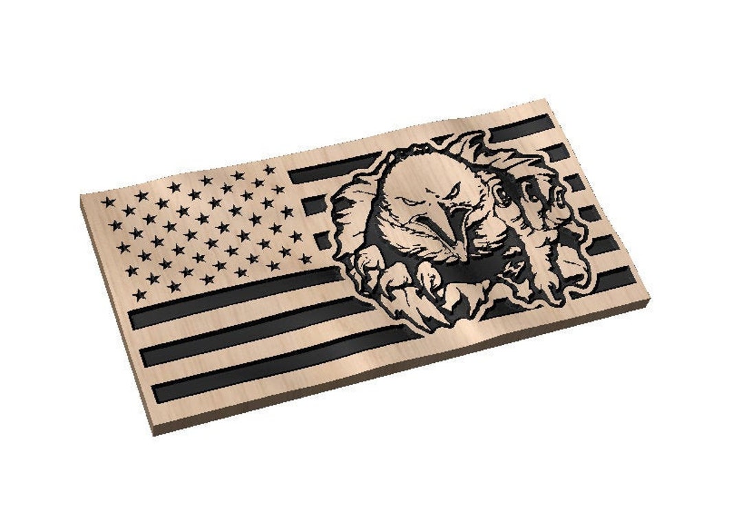 3D US Flag - Eagle Breakthrough #1 CRV File - Etsy
