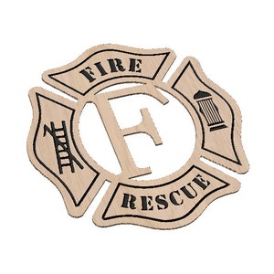 Fire Rescue F Monogram Svg/dxf/crv - Etsy