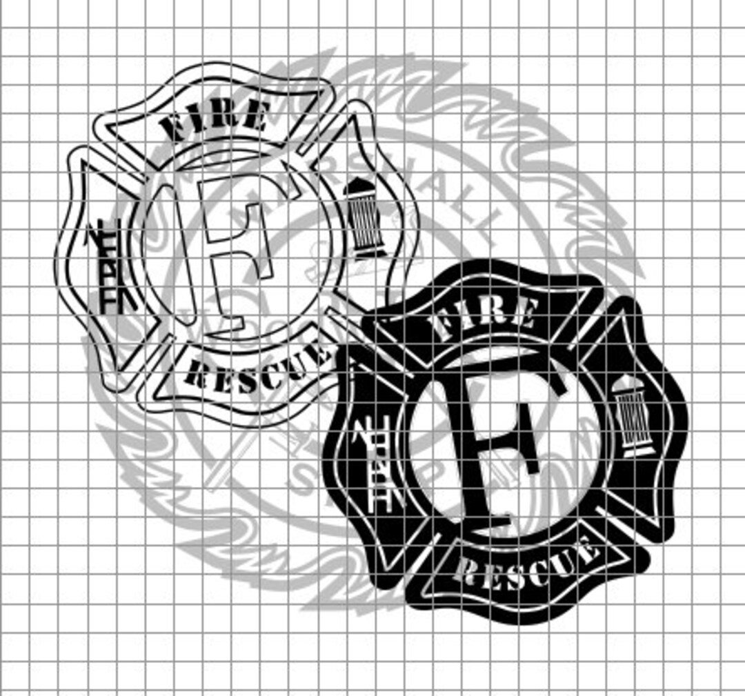 Fire Rescue F Monogram Svg/dxf/crv - Etsy