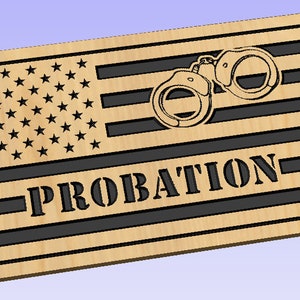 US Flag Probation W Cuffs Dxf/svg - Etsy