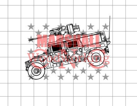 Humvee 2 dxf/svg | Etsy