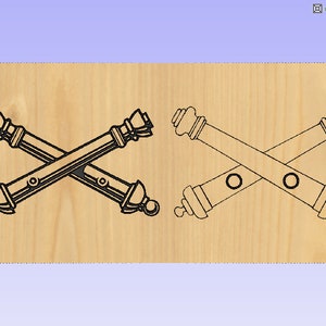 Cross Cannons 1 and 2 Dxf/svg - Etsy