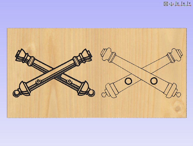 Cross Cannons 1 and 2 Dxf/svg - Etsy