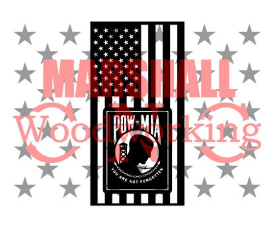 US Flag POW MIA Vertical Dxf/svg | Etsy