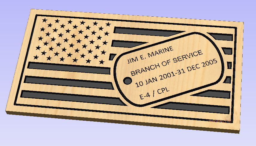 US Flag Dog Tag Dxf/svg - Etsy