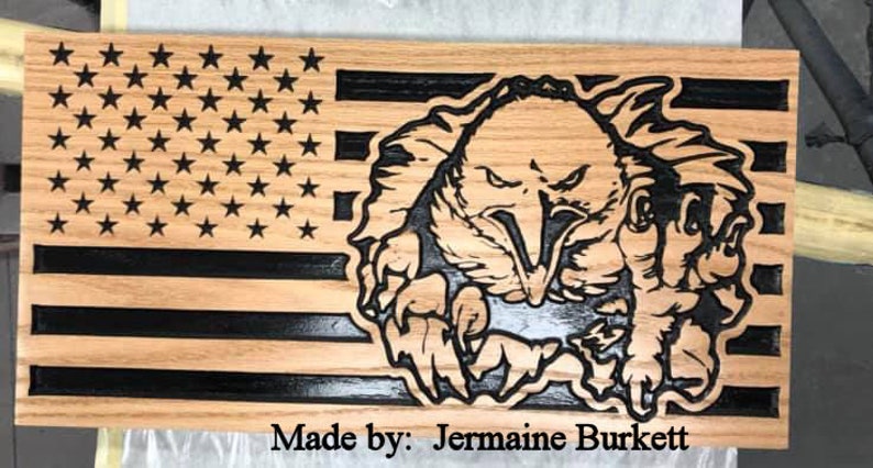 US Flag Eagle Breakthrough Dxf/svg | Etsy