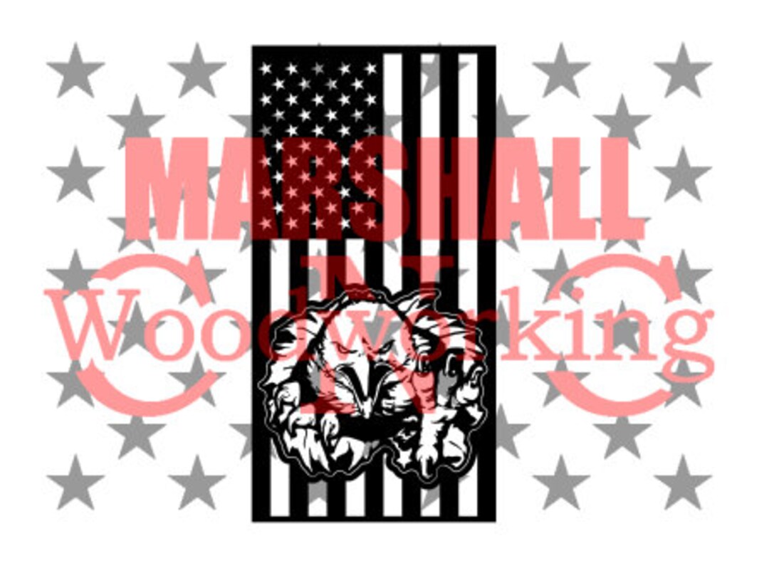 US Flag - Eagle Breakthrough Vertical Dxf/svg - Etsy