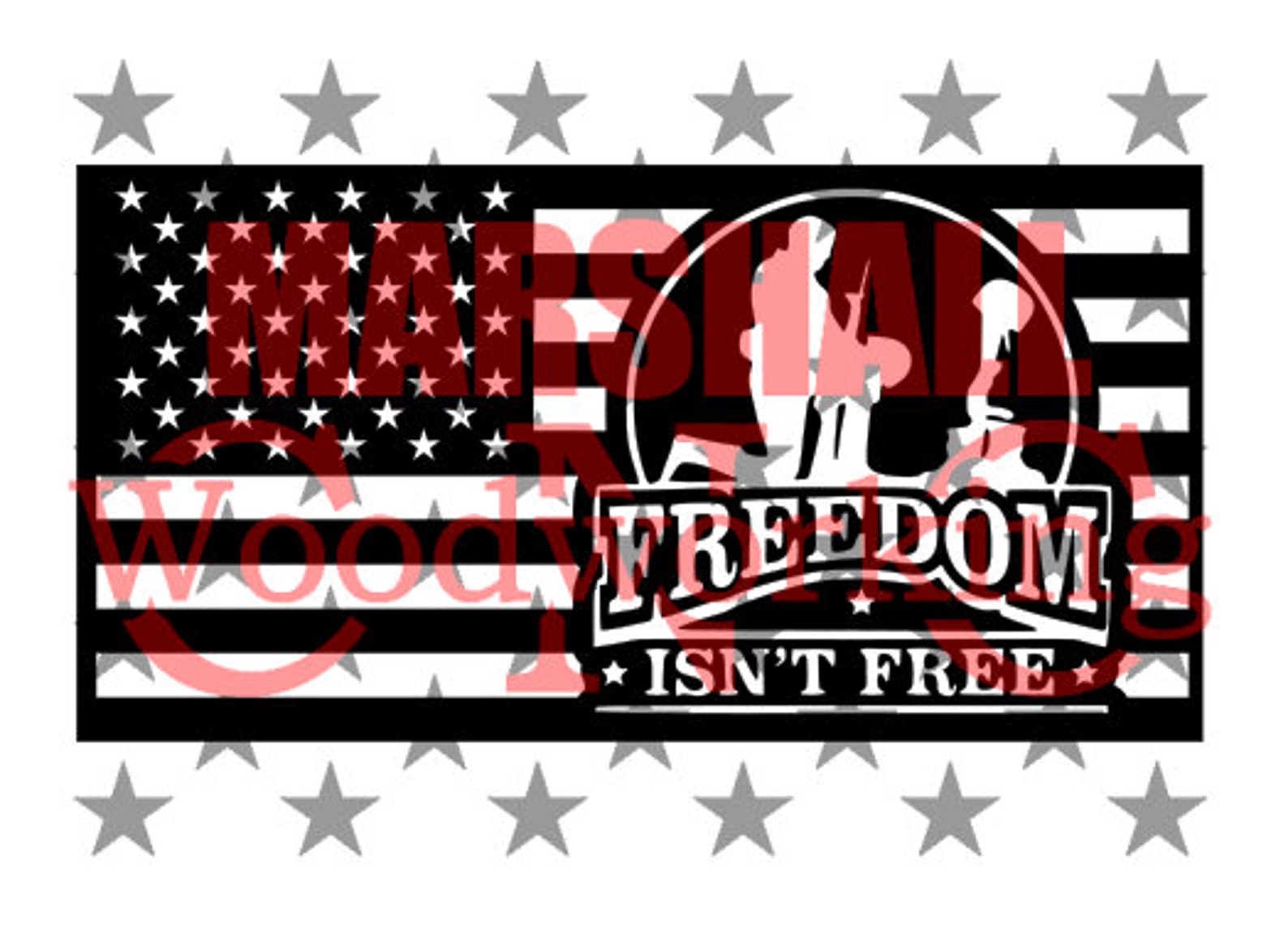 US Flag Freedom Isn't Free Dxf/svg - Etsy