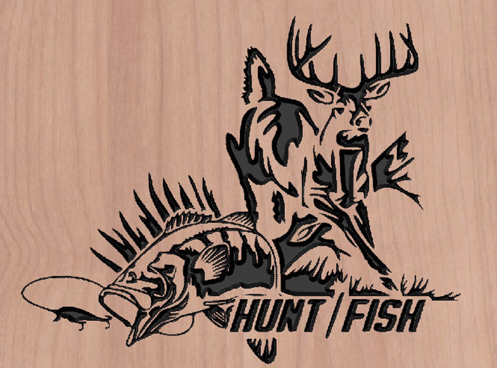 Hunt-fish Dxf/svg - Etsy