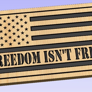US Flag - Freedom Isnt Free Text Dxf/svg - Etsy