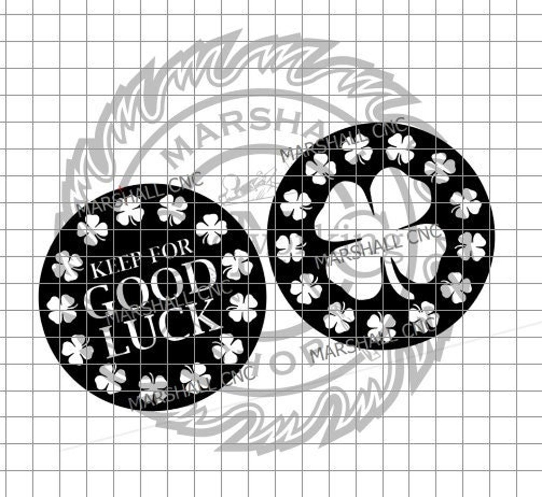 Good Luck Clover Coin Ai/lbrn - Etsy