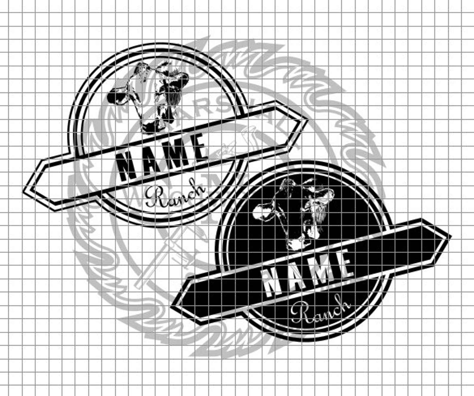 Cattle Ranch Sign Center Dxf/svg - Etsy UK