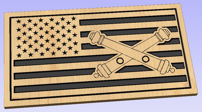 US Flag Cross Cannons dxf/svg | Etsy