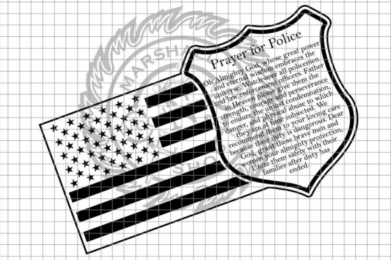 Police Shield Prayer for Police Large Flag Svg/dxf - Etsy