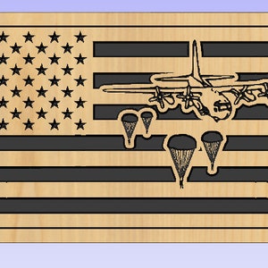 US Flag - C-130 Paratroopers Dxf/svg - Etsy UK