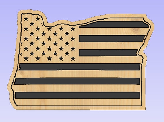 Oregon State Shape Flag