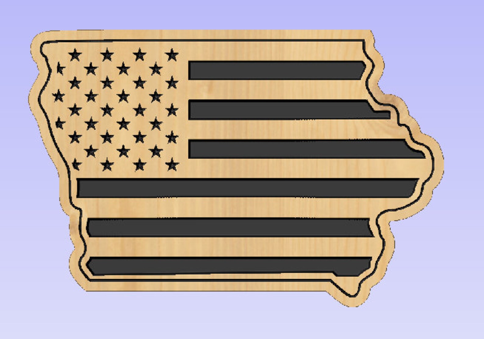 Shape of Iowa - US Flag Svg/dxf - Etsy