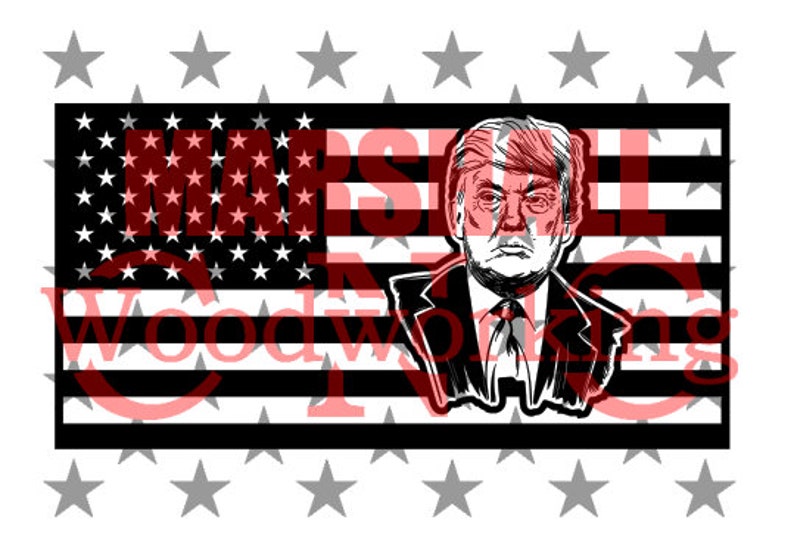 US Flag Trump 1 Dxf/svg | Etsy