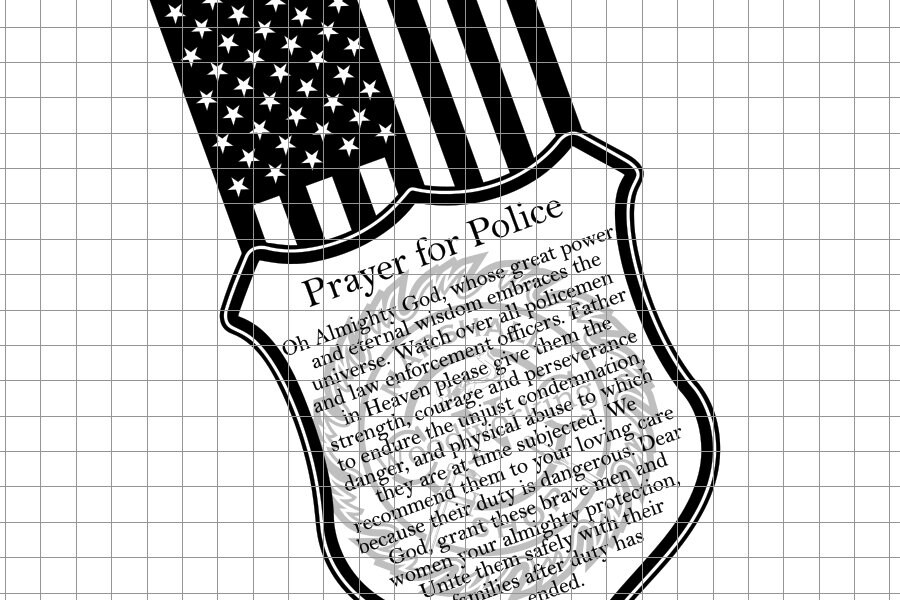 Police Shield Prayer for Police Vertical Large Flag Svg/dxf - Etsy