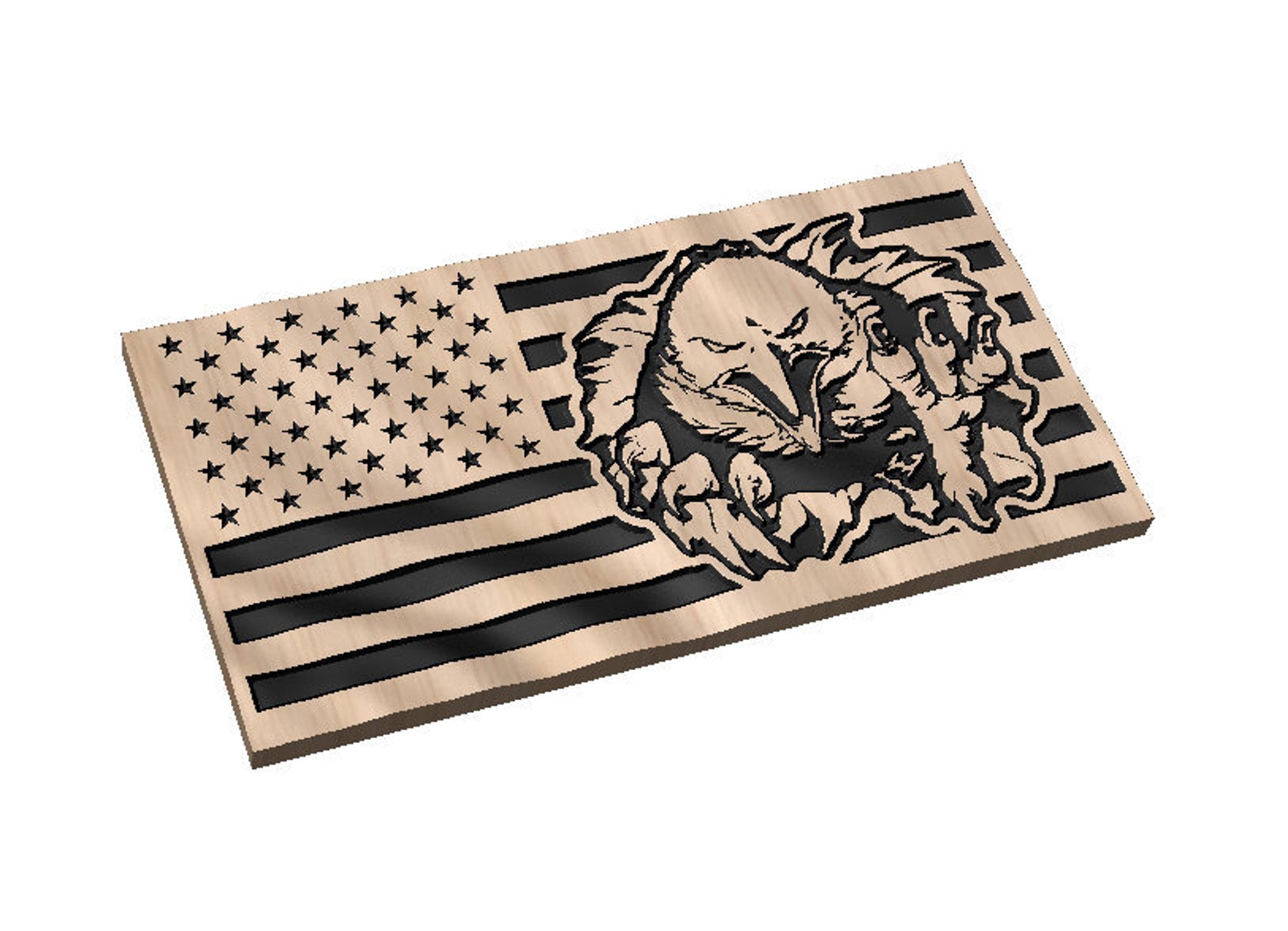 3D US Flag Eagle Breakthrough 6 CRV File - Etsy